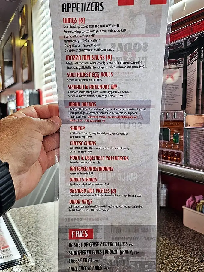 The menu reads like a love letter to American comfort food classics. Choosing just one item might be the hardest decision you'll make all day. 