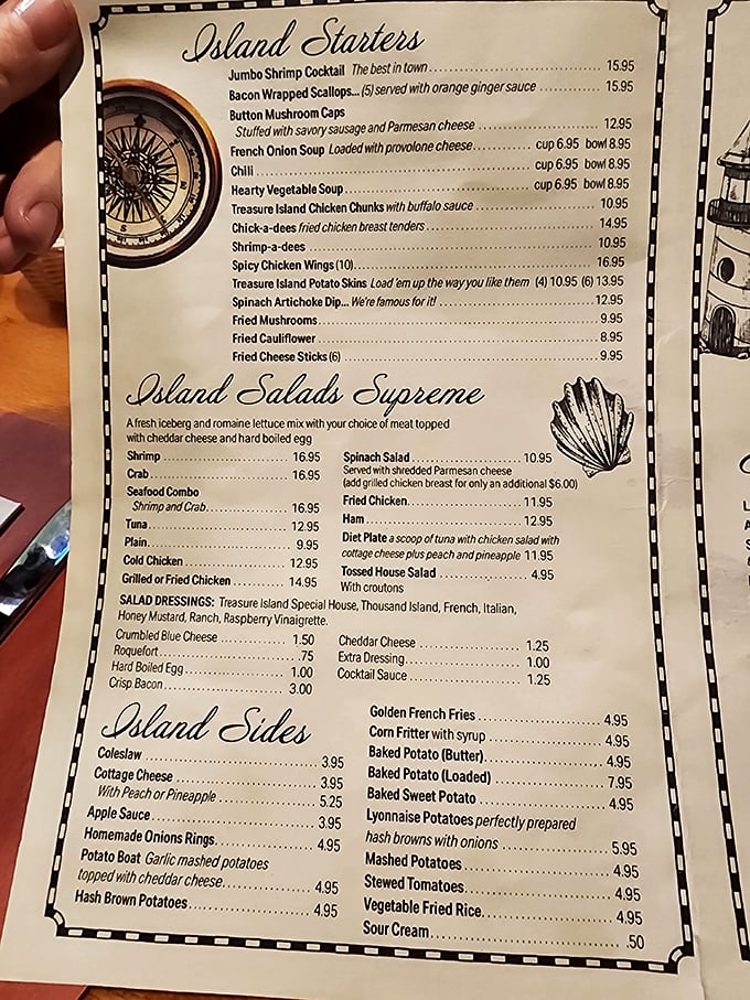 This menu isn't playing food trend bingo—it's confidently serving classics that have earned their place in the culinary hall of fame.
