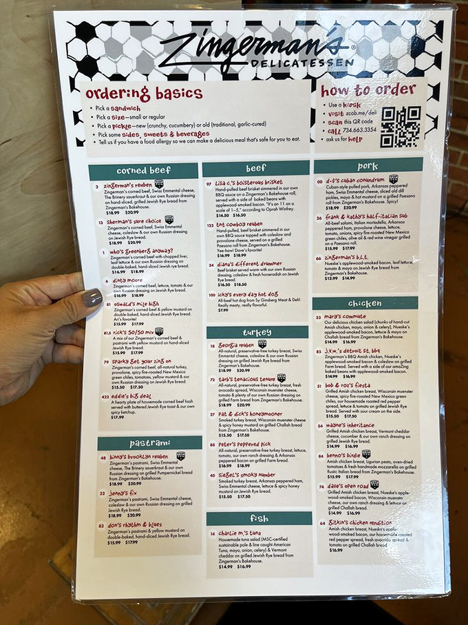 The menu at Zingerman's isn't just a list—it's a manifesto of deliciousness that requires serious contemplation and perhaps reading glasses.