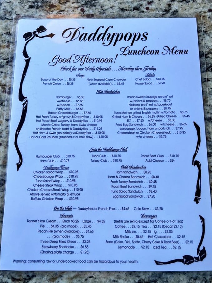 A menu that doesn't need fancy fonts or pretentious descriptions. Just honest food that's stood the test of time while Instagram food trends come and go.