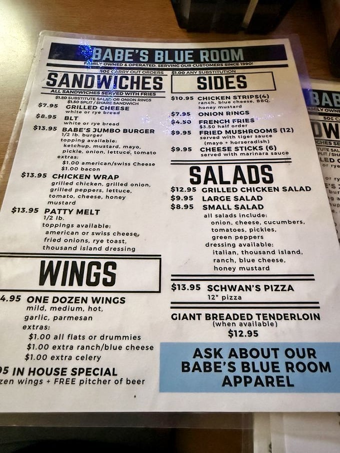 A menu of possibilities that won't break the bank. Classic American comfort food with no pretension—just the promise of satisfaction that keeps locals coming back.