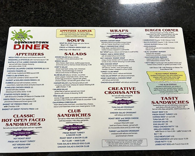 This isn't just a menu—it's a roadmap to comfort food nirvana, with enough options to satisfy cravings you didn't even know you had.