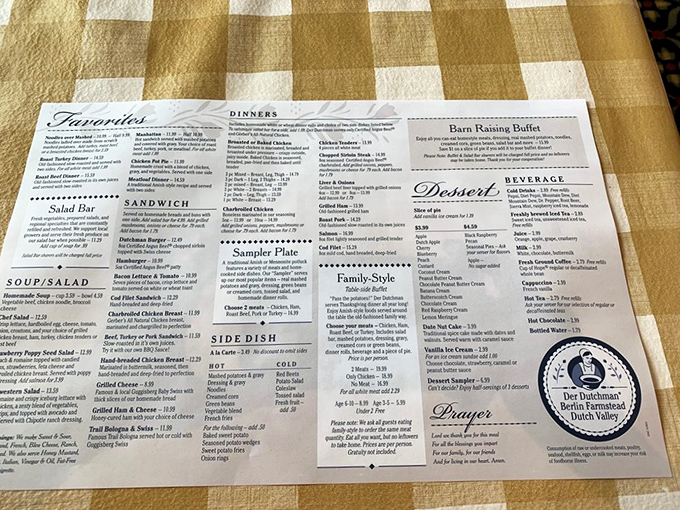 This menu isn't just a list of dishes – it's a roadmap to comfort food nirvana, with every family-style offering promising a delicious detour from everyday eating.