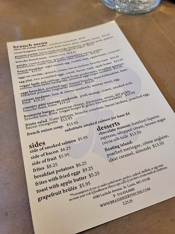 This menu reads like a love letter to French classics—each dish a character in a delicious story waiting to unfold.