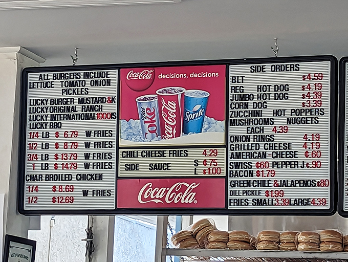 A menu board that doesn't require a translator or a loan officer. Decisions, decisions – all of them delicious.