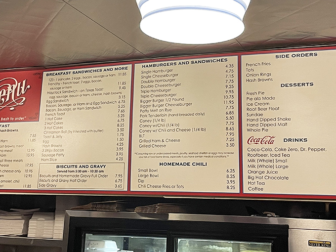 This menu isn't complicated because greatness never is. Like the Gettysburg Address of food offerings—brief, powerful, and historically significant.