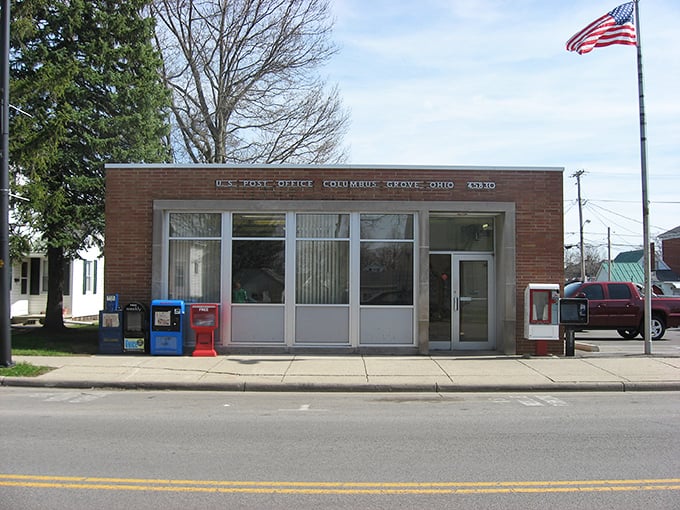 The post office—where mail delivery is just the side hustle to the real business of community connection and small-town gossip exchange.