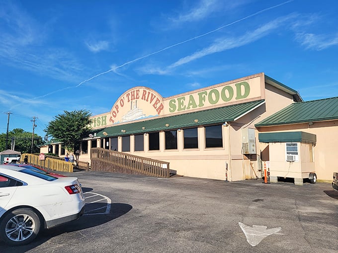 Top O' The River Seafood isn't just a restaurant – it's a promise of fresh catches and Southern hospitality served with a side of riverside views.