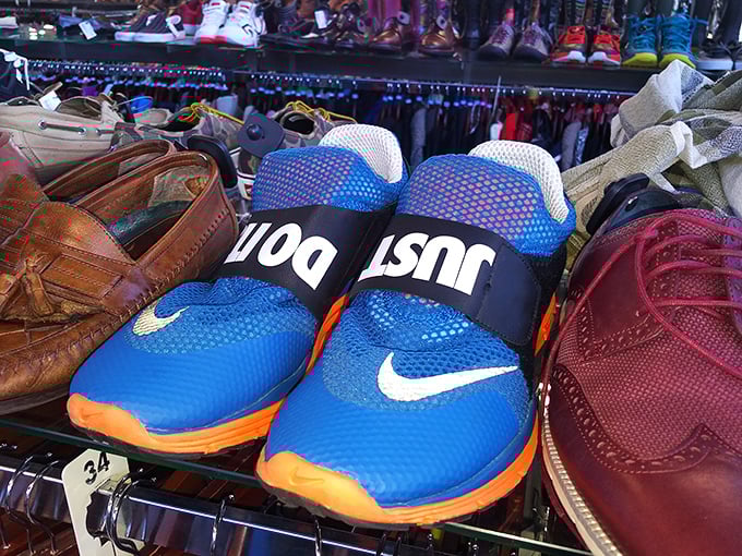 These Nike slip-ons aren't just shoes—they're conversation pieces waiting for their second act. One person's "just do it" becomes another's "just scored it!"