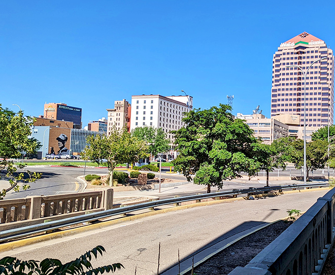 Albuquerque's downtown has more character than a Coen Brothers film. That vintage neon sign is practically begging for a selfie!