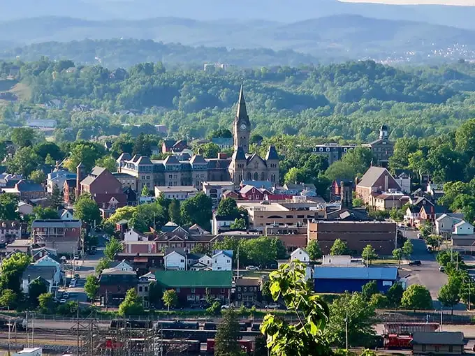Altoona's charming downtown square invites you to sit a spell, where the park benches have heard more stories than the local library.