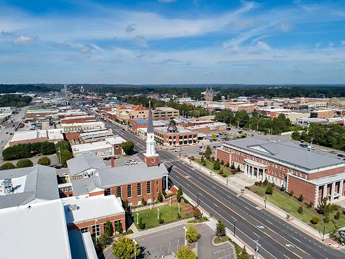 Cullman's downtown district showcases the kind of architectural charm that money can't buy, but Social Security can afford.