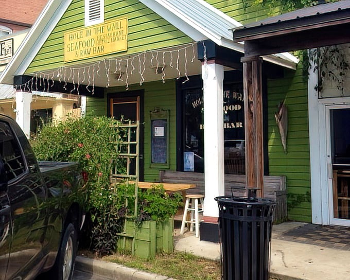 This lime-green cottage houses Apalachicola's worst-kept secret – a seafood sanctuary where grouper gets the royal treatment.