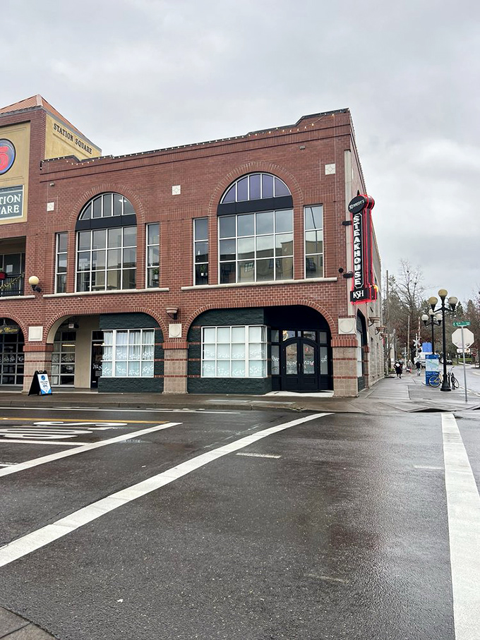 Kennedy's elegant brick façade hints at the sophisticated steak experience waiting inside this Eugene gem.