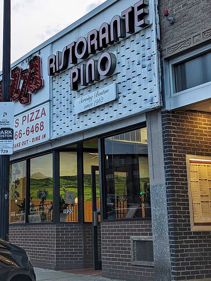 Pino's neon sign has been guiding hungry pizza pilgrims for generations – the pizza equivalent of the North Star.