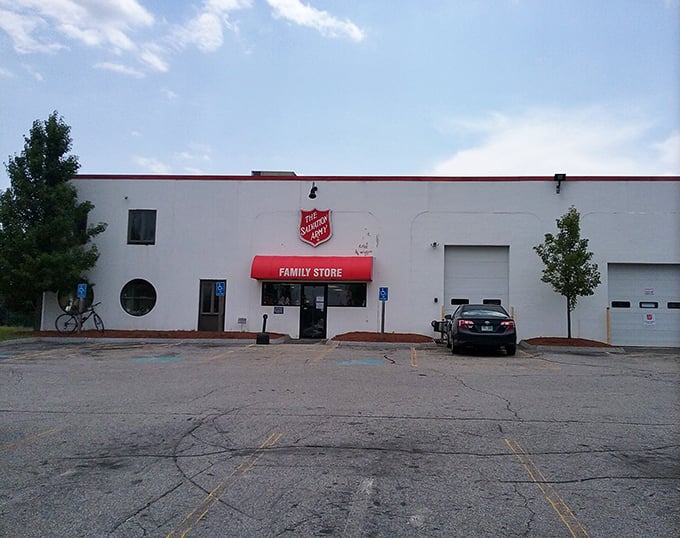 The Salvation Army's unassuming exterior hides a warehouse of wonders. Don't judge this thrift store by its cover!