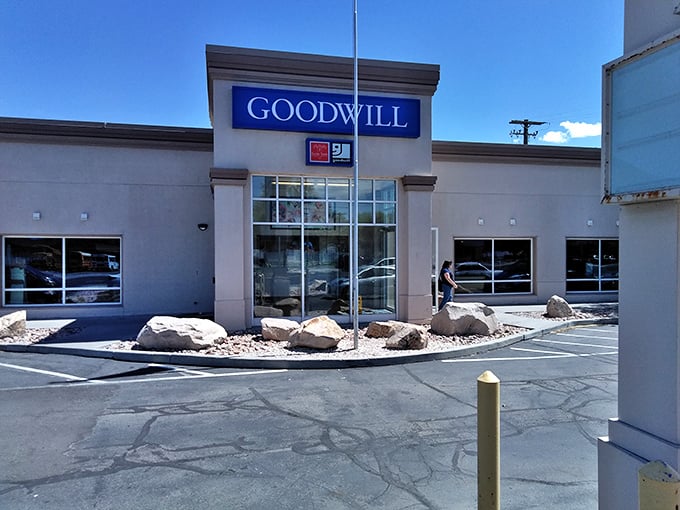 Beneath this modest exterior lies a labyrinth of potential finds that would make any bargain hunter's heart skip a beat.