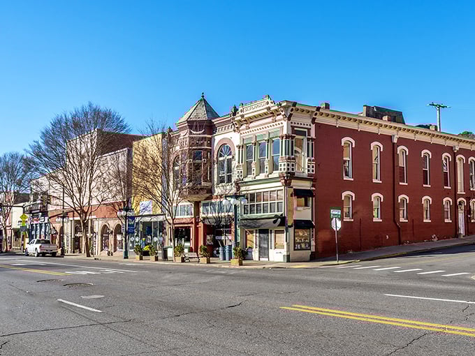 Evening lights illuminate Hot Springs' historic buildings, where retirement dreams don't require a millionaire's budget.