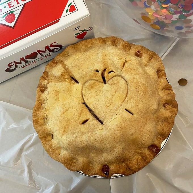 That heart-shaped vent in the crust isn't just decorative—it's truth in advertising. This pie will absolutely steal your heart.