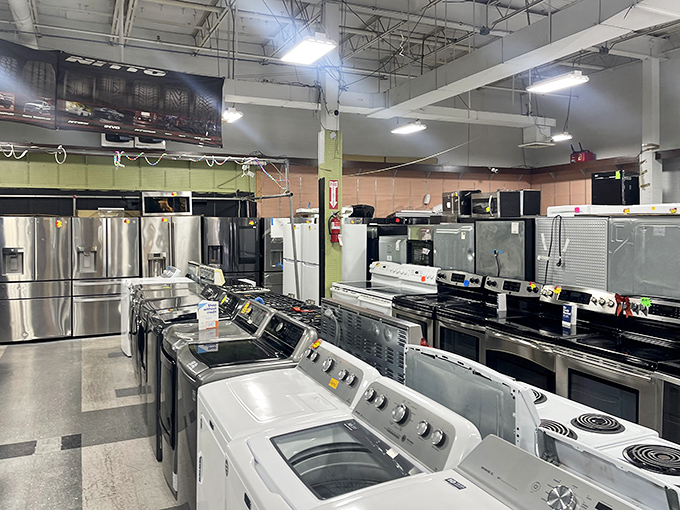 Appliance alley offers everything from fridges to washers. One person's discarded kitchen suite becomes another's home renovation salvation.