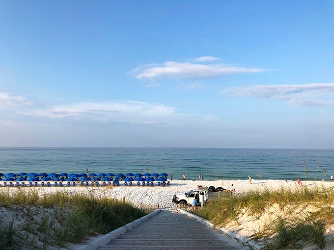 Beach bliss defined: Wooden walkways lead to sugar-white sands where azure waters beckon like an old friend saying, "What took you so long to visit?"