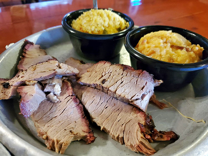 Brisket that doesn't just melt in your mouth – it tells a story of patience, smoke, and the perfect bark that BBQ dreams are made of.