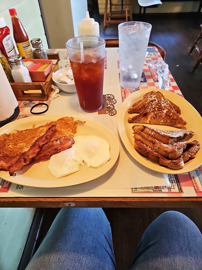 Breakfast perfection doesn't require fancy techniques or imported ingredients—just eggs that know their purpose, bacon with conviction, and toast that understands its supporting role.