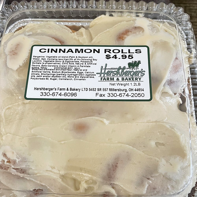 Behold the holy grail of cinnamon rolls—pillowy dough smothered in sweet icing that makes you question why you ever settled for mall food court imitations.