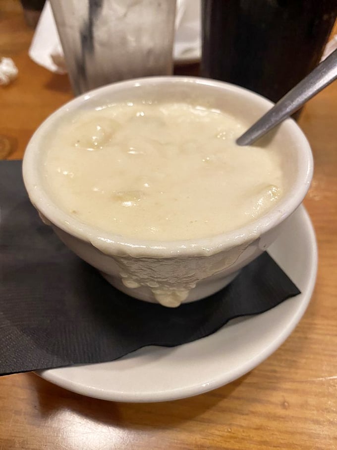 This clam chowder isn't just soup—it's a creamy New England vacation in a bowl, thick enough to stand your spoon in.