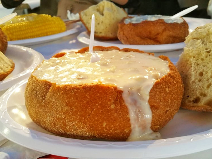 This bread bowl of clam chowder isn't just soup—it's a warm hug from the Pacific. Creamy, hearty, and worth every delicious calorie.