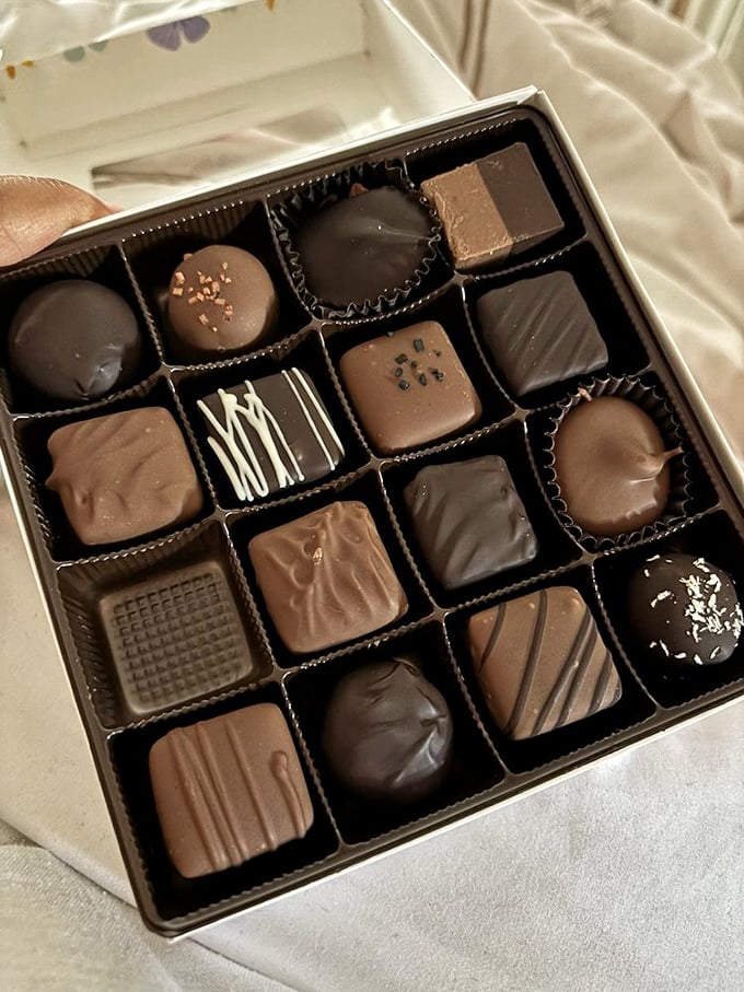 This isn't just a box of chocolates—it's sixteen opportunities for momentary bliss, each with its own personality and purpose.