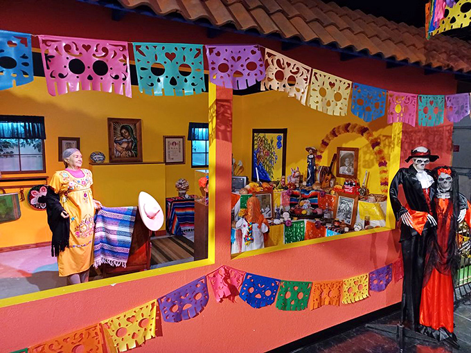 The vibrant Día de los Muertos exhibit explodes with color, proving that remembrance traditions can be both respectful and joyful. Death as a celebration? Count me in!