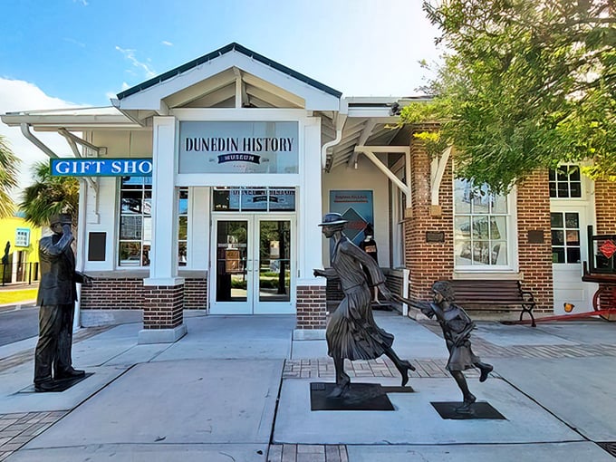 Dunedin's History Museum doesn't just preserve the past—it celebrates it with charming bronze figures that seem ready to share stories of yesteryear.