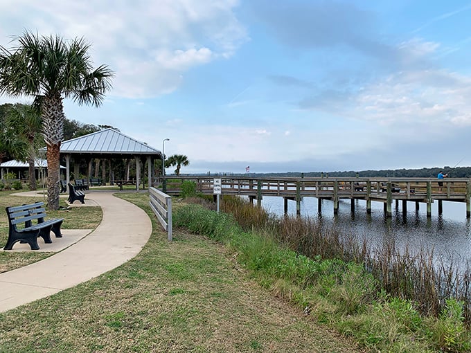 Nature and civilization strike a perfect balance at Egan's Creek Park, where boardwalks invite you to explore without getting your Nikes muddy.