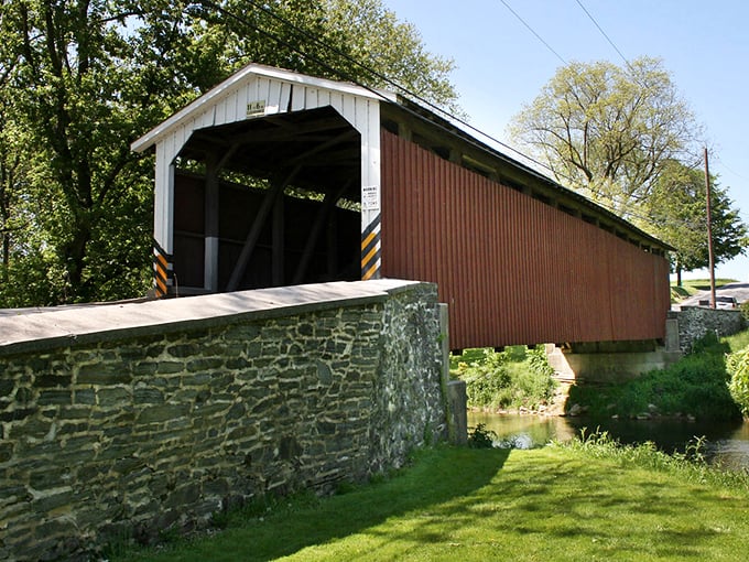 Not all treasures in Lititz are edible—this covered bridge stands as a romantic reminder of craftsmanship from an era before planned obsolescence.