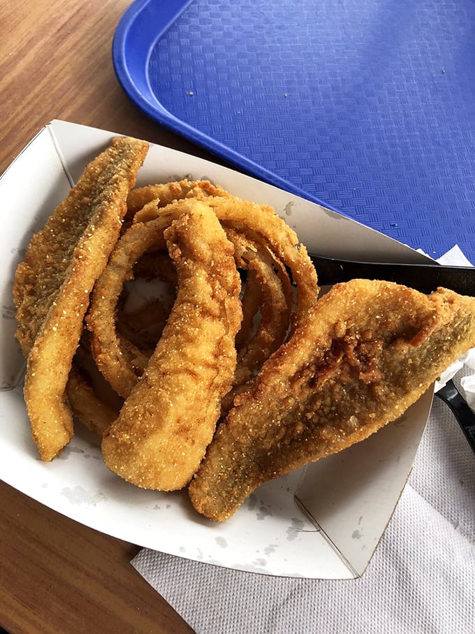 Golden-brown perch fillets with a perfect crunch that gives way to tender, sweet flesh—Lake Erie's finest catch in its most glorious form.