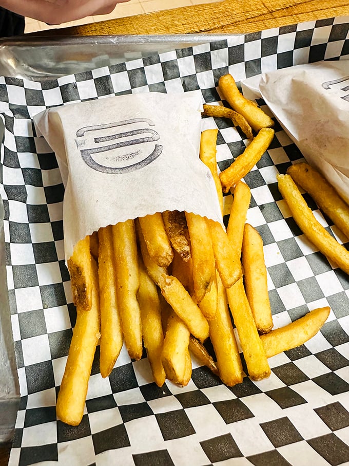 Golden, crispy, and perfectly imperfect—these fries aren't just a side dish, they're the main event's equal partner.