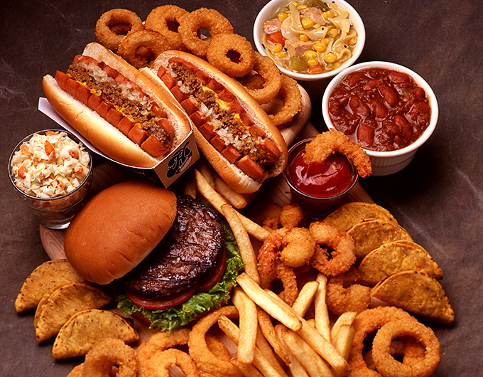 Food that doesn't know it's supposed to be photographed first – this spread demands immediate, joyful consumption.
