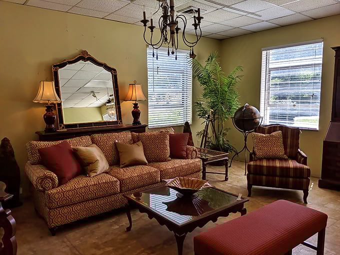 Imagine Sunday morning coffee here. This living room setup makes you wonder if your current furniture is secretly plotting against you.