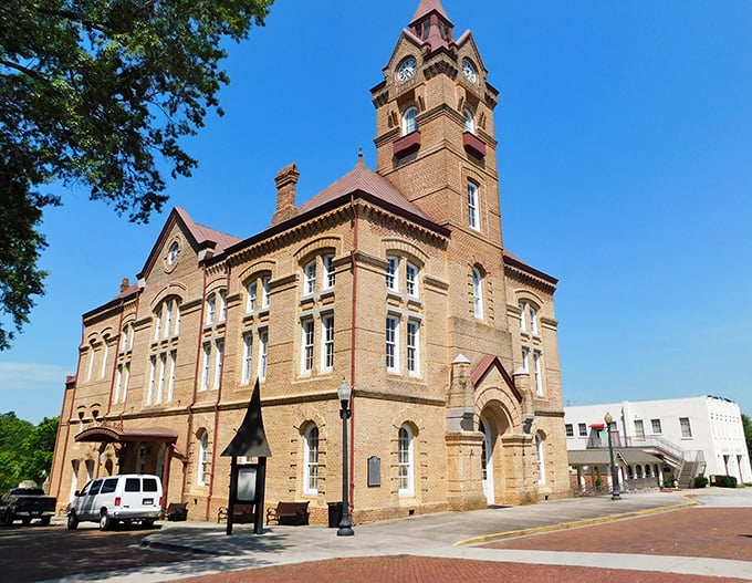 The Newberry Opera House stands like a Victorian time machine, its clock tower keeping watch over a town that values both tradition and a good show.