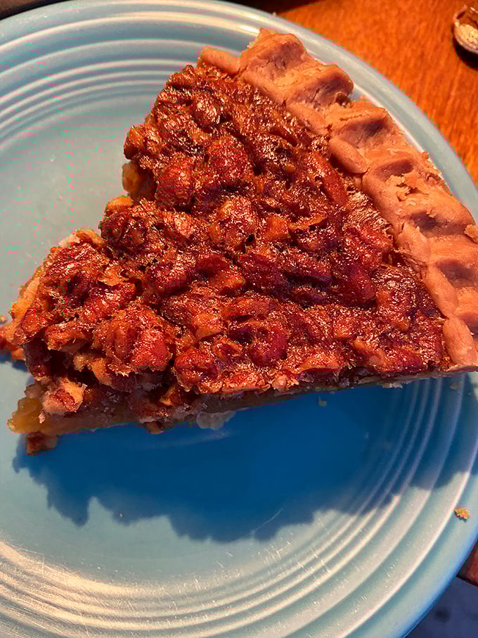 This pecan pie isn't messing around. Rich, nutty, and with a perfect filling-to-crust ratio that would make your grandmother weep with joy.