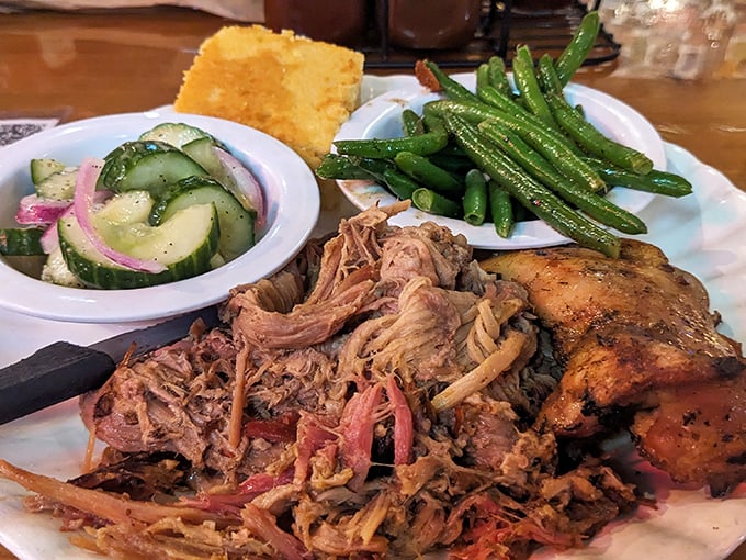 Pulled pork that doesn't need introduction—or sauce. This plate demonstrates why Maryland deserves more credit in the barbecue conversation.