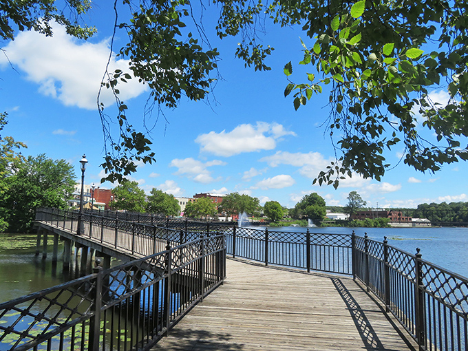 The riverside boardwalk invites leisurely strolls with views that change with the seasons – nature's gallery exhibition that never charges admission.