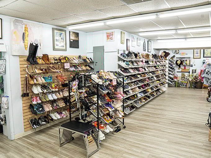 Shoe heaven exists, and it's in Strasburg! Rows upon organized rows of footwear promise that Cinderella moment without the midnight deadline or royal budget.