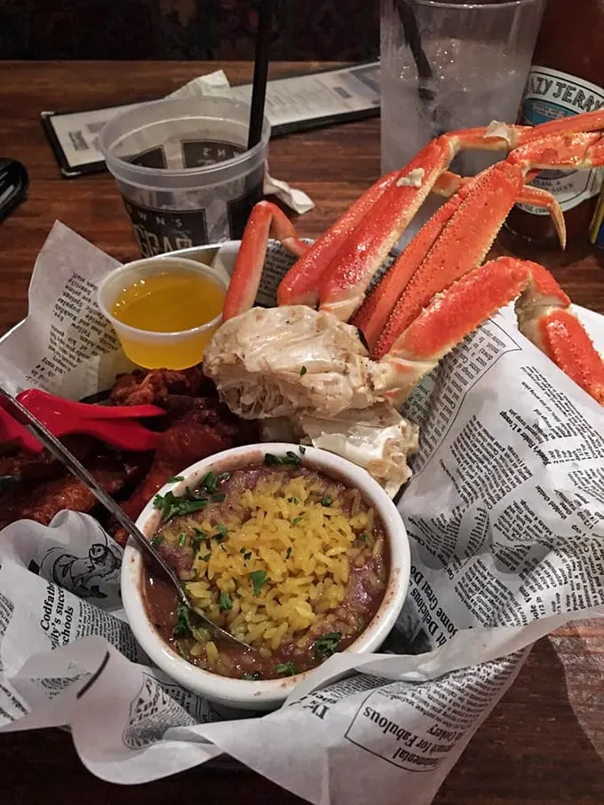 Snow crab legs so impressive they'd make a mermaid jealous. Served with gumbo that's worth swimming upstream for.