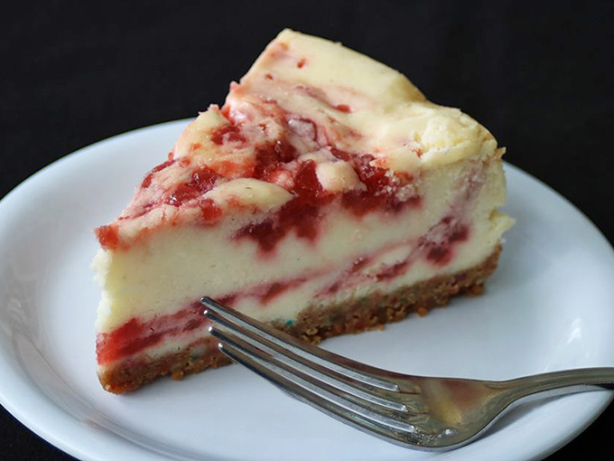 This strawberry cheesecake isn't just dessert—it's an intervention for your taste buds. The perfect balance of creamy richness and berry brightness.