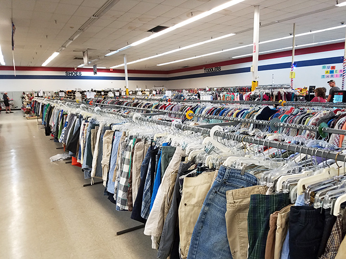 Rack after glorious rack of possibilities – where your next favorite shirt is hiding between someone else's fashion history.
