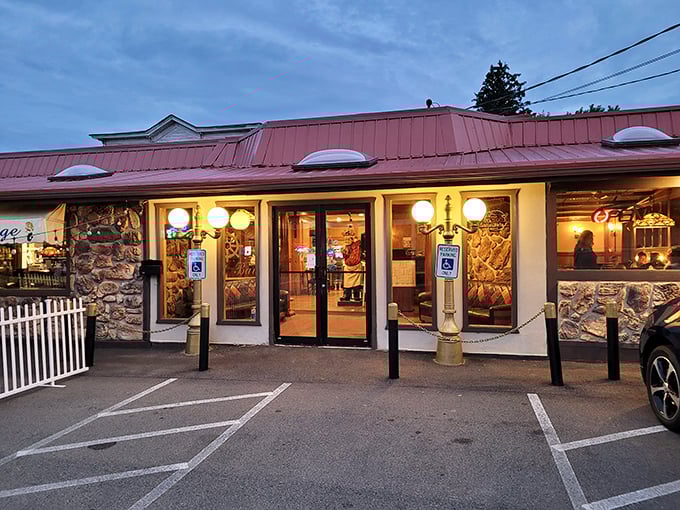Stone walls and warm lighting make this restaurant instantly inviting – like walking into your favorite aunt's house, if she happened to be an exceptional cook.