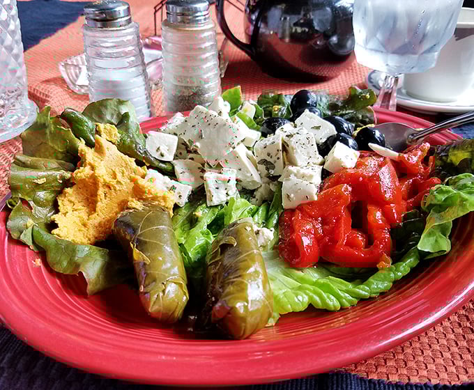 This isn't just a salad; it's a colorful rebellion against boring vegetarian stereotypes, with each ingredient playing its perfect role.