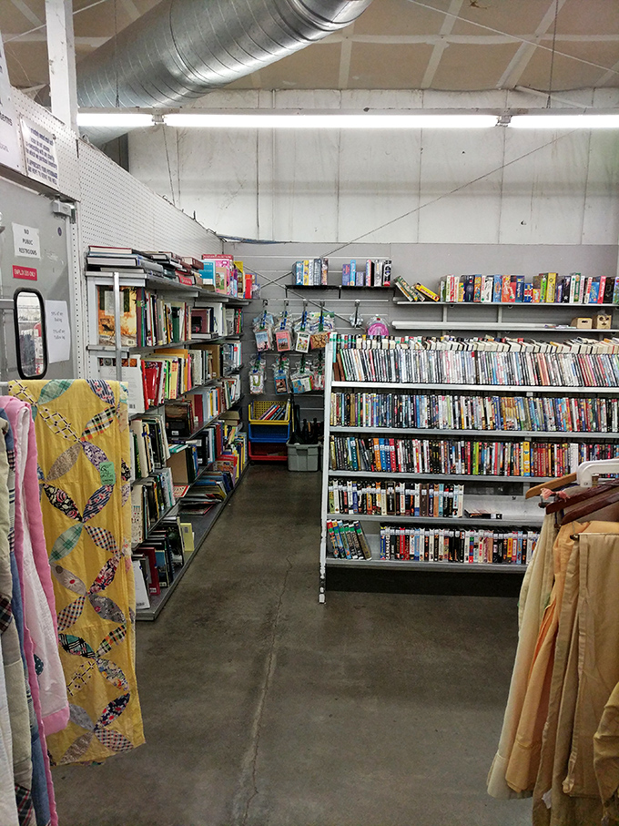 Literary gold mines hiding between forgotten cookbooks and travel guides. The book section is where patience rewards the persistent treasure hunter.